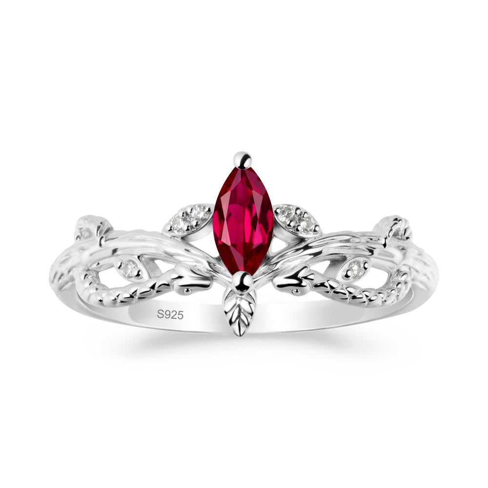 Snake Inspired Marquise Ruby Ring | LUO