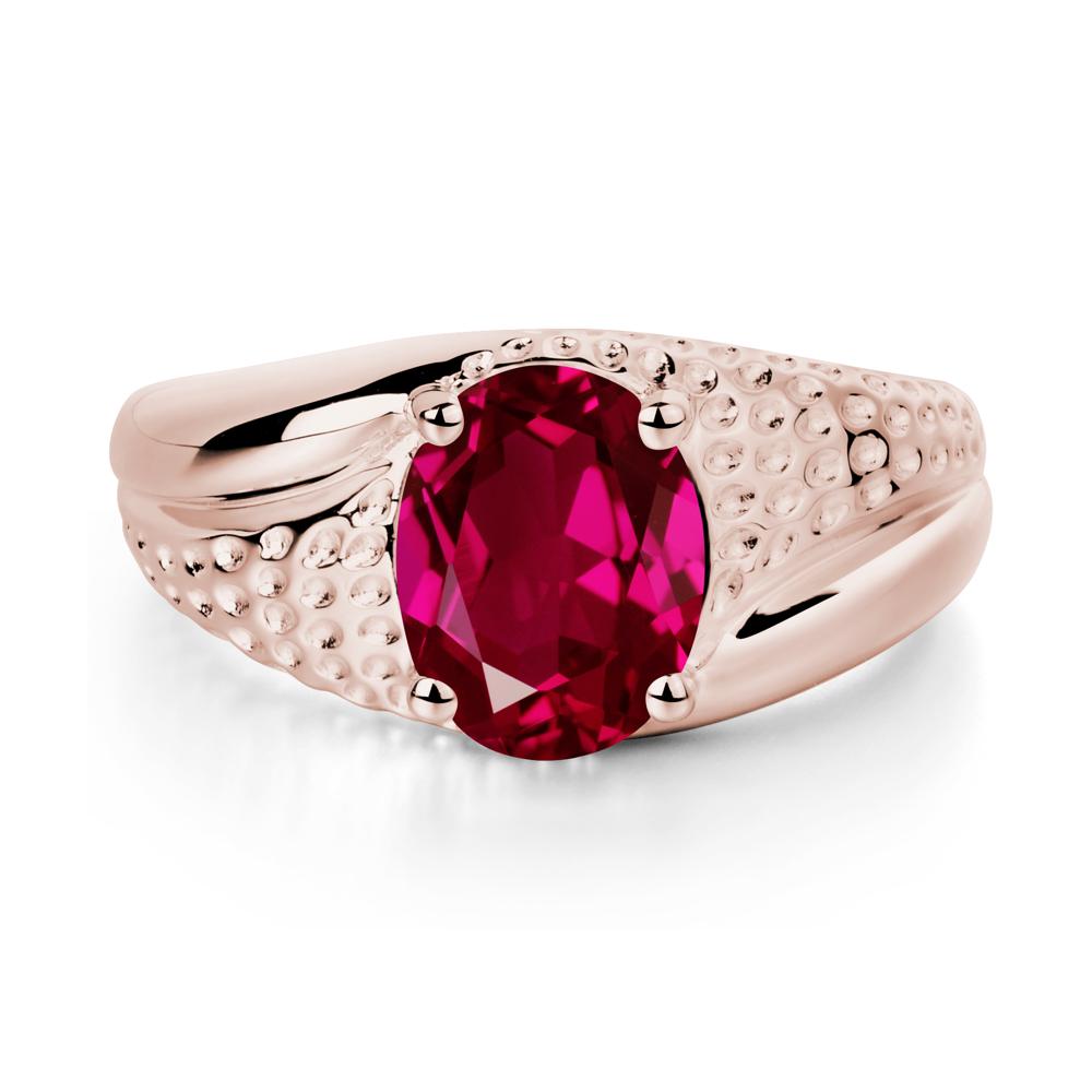 Ruby Solitaire Ring for Men | LUO