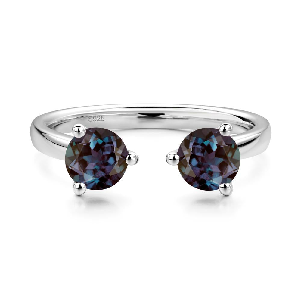 Alexandrite Two Stone Open Ring | LUO
