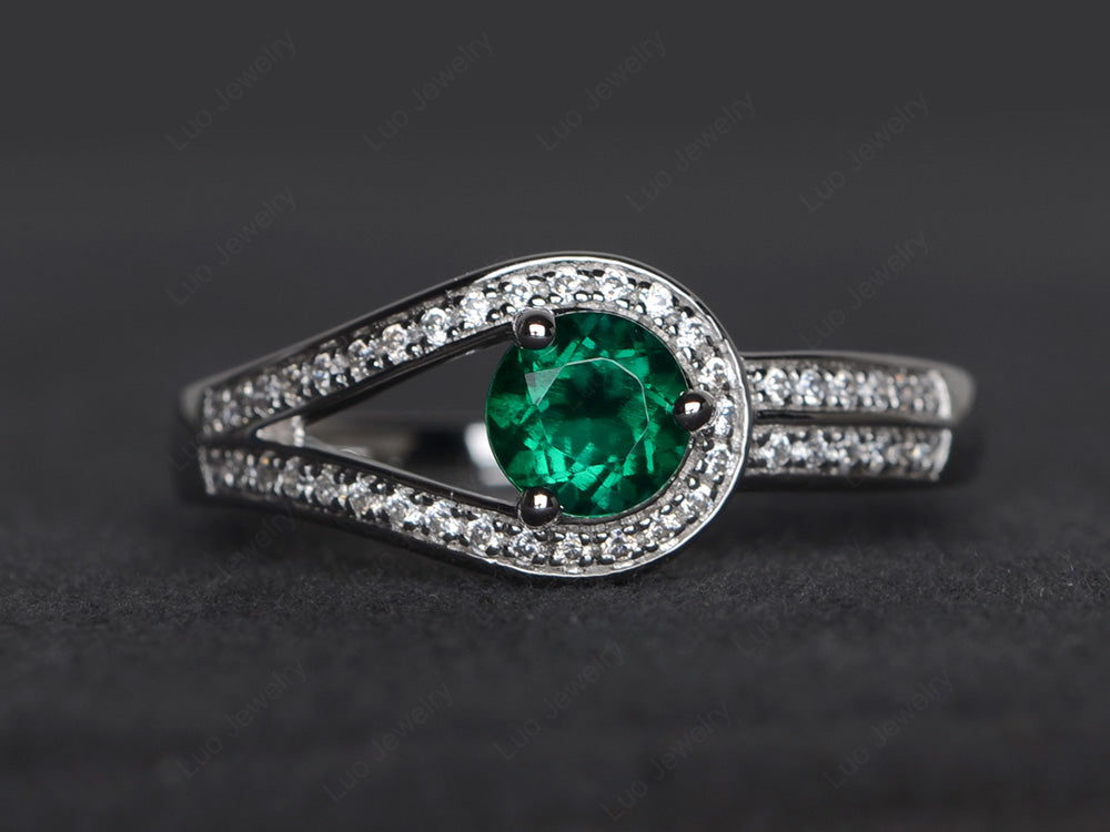 Unique Emerald Engagement Ring | LUO