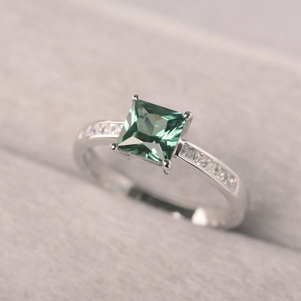 light green square ring
