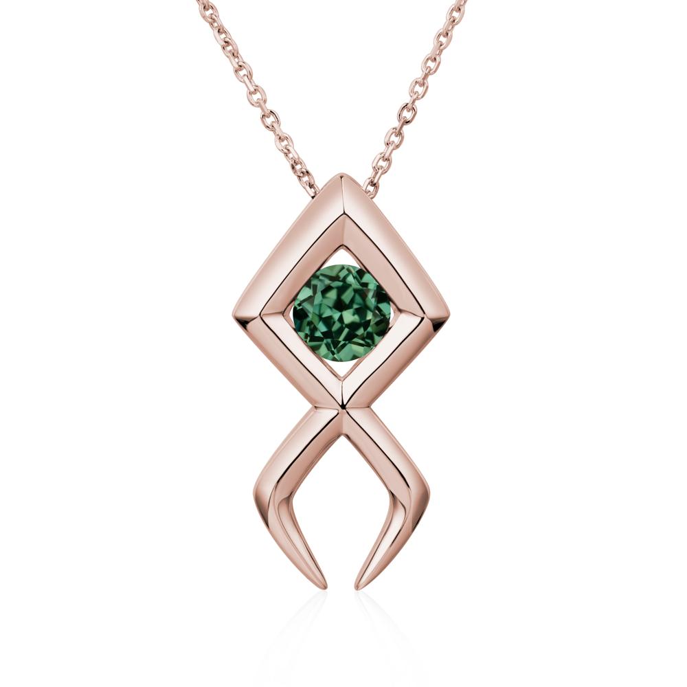 Jesus Fish Green Sapphire Necklace | LUO