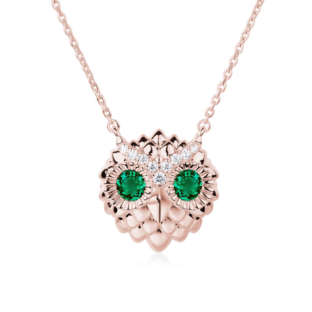 Emerald Owl Necklace | LUO