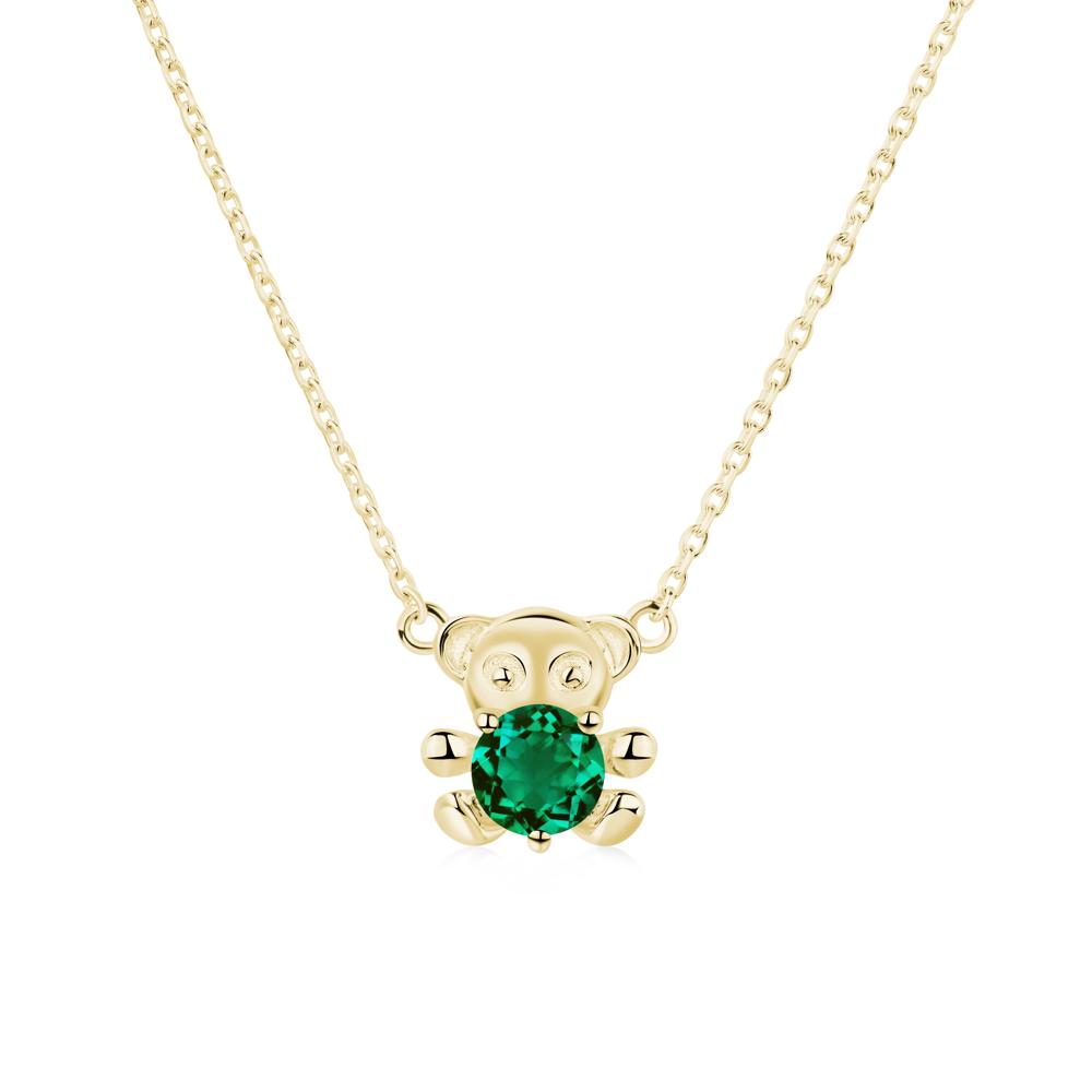 Emerald Teddy Bear Necklace | LUO