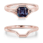 Asscher Cut Alexandrite Ring | LUO