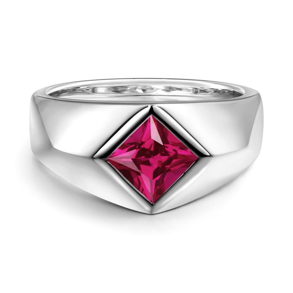 Men's Ruby Kite Set Ring | LUO