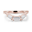 White Topaz Tapered Baguette Engagement Ring | LUO