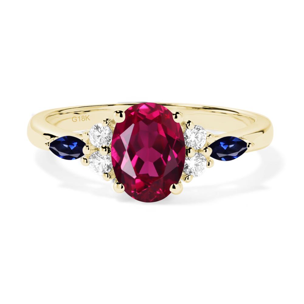 Simple Oval Ruby Engagement Ring | LUO