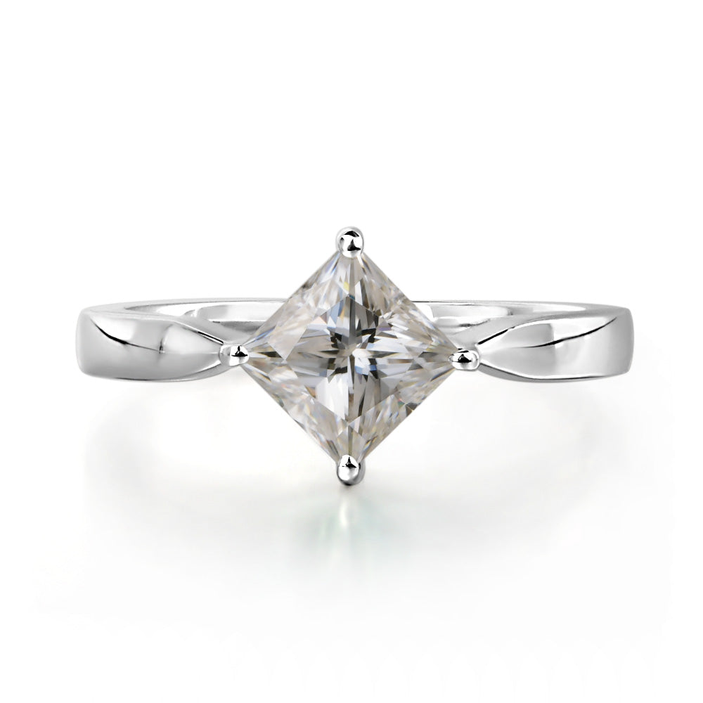 Princess Cut Kite Set Moissanite Solitaire Ring | LUO