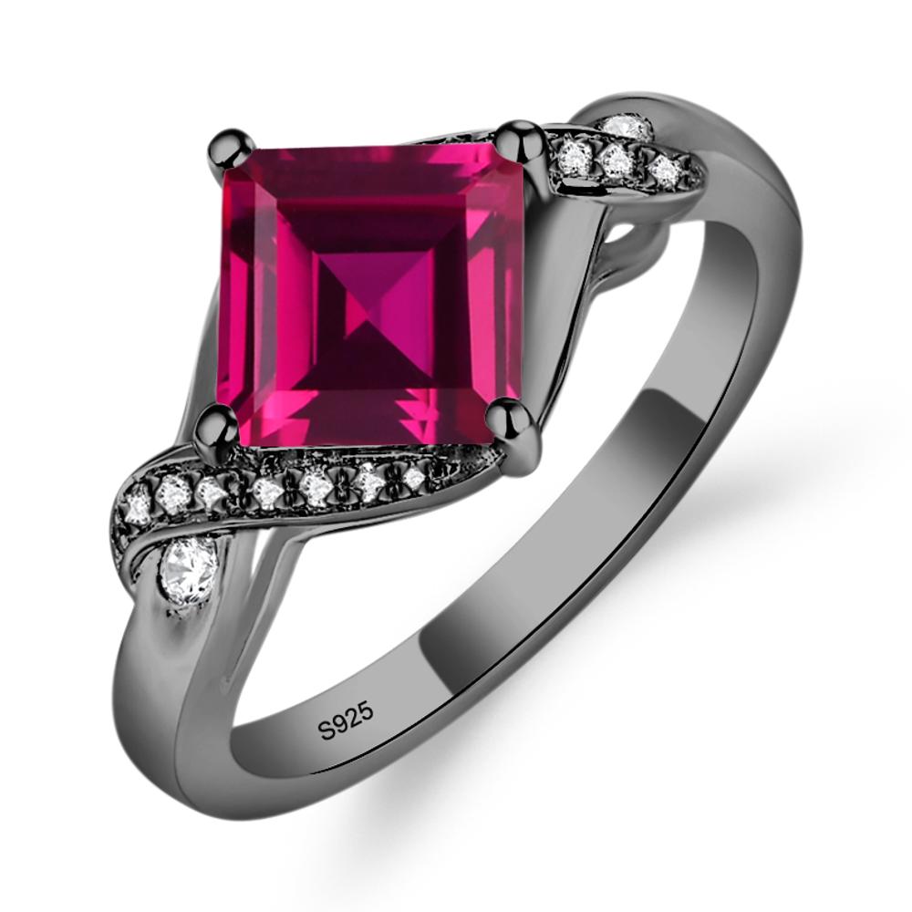 Ruby Kite Set Square Cut Ring | LUO