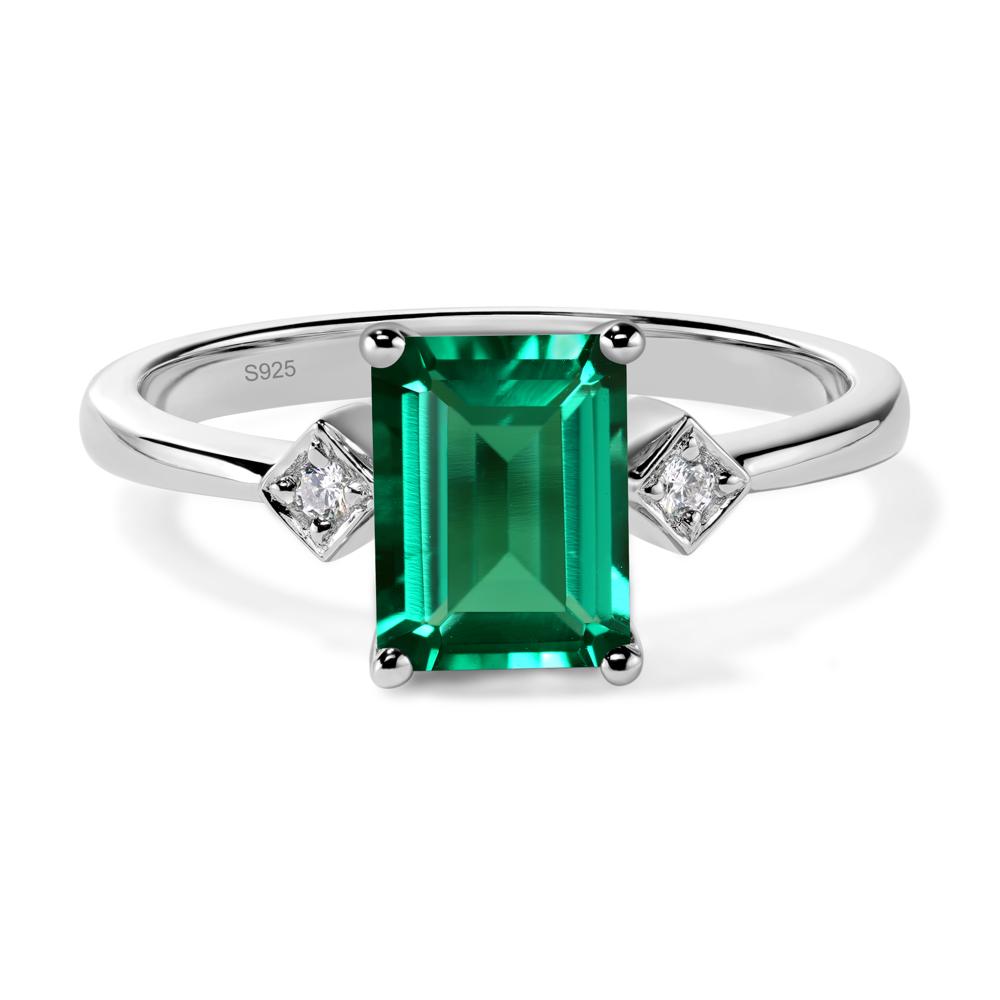Emerald Cut Emerald Engagement Ring Luo