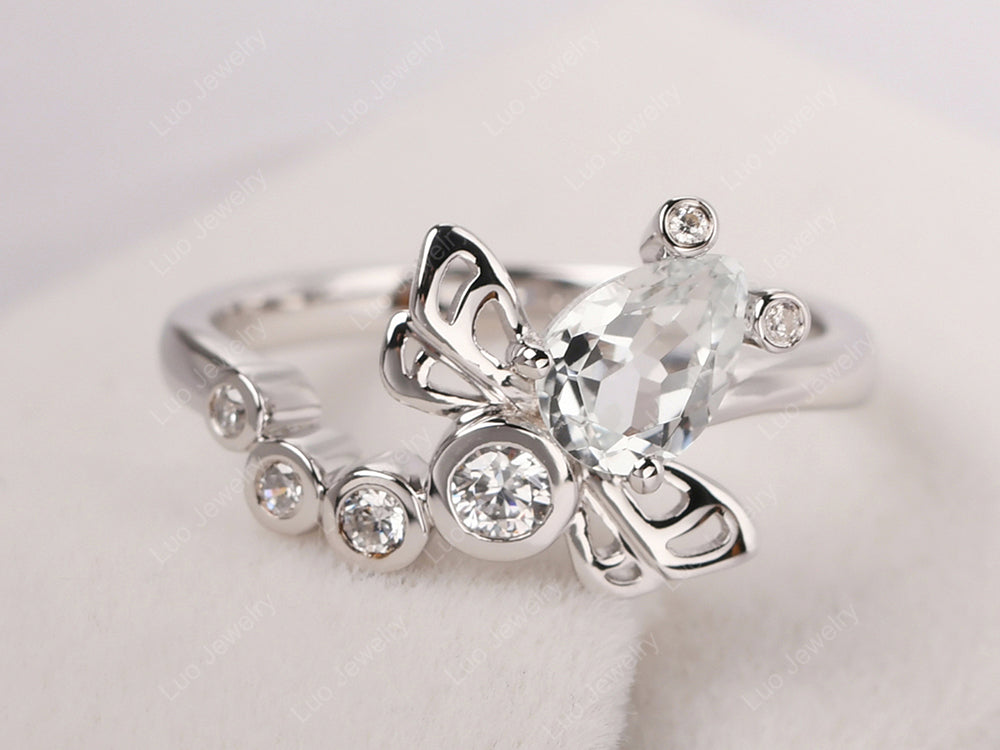 Green Amethyst Dragonfly Ring | LUO