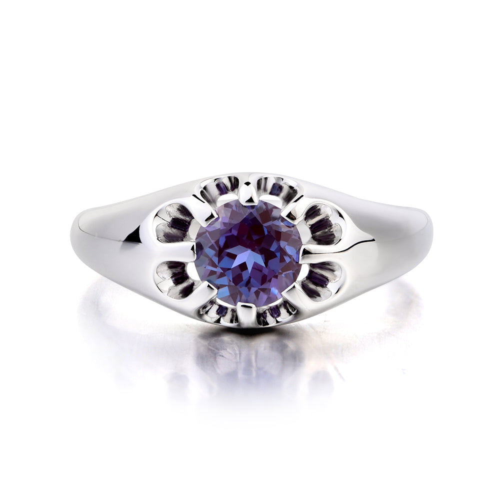 Bold Alexandrite Solitaire Nontraditional Ring | LUO